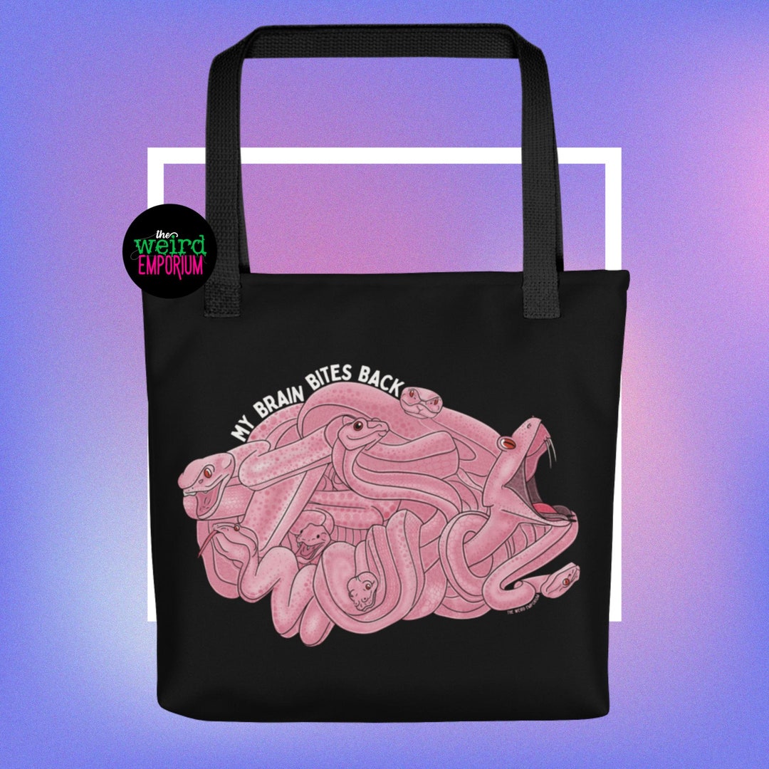 Snake Bag, Snake Tote, Snake Brain, Mental Health Tote, Mental Health ...