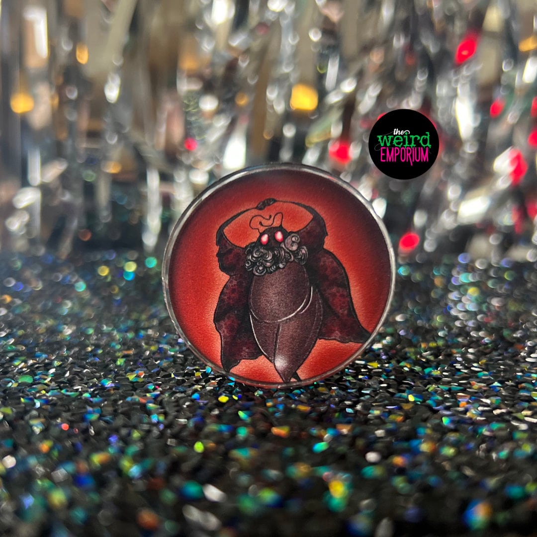 Dancing Mothman Pin, Cryptid Pin, Monster Pin, Mothman Gift, Mothman ...