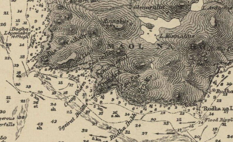 Isle of Islay Old Map of Islay Print West Coast of | Etsy