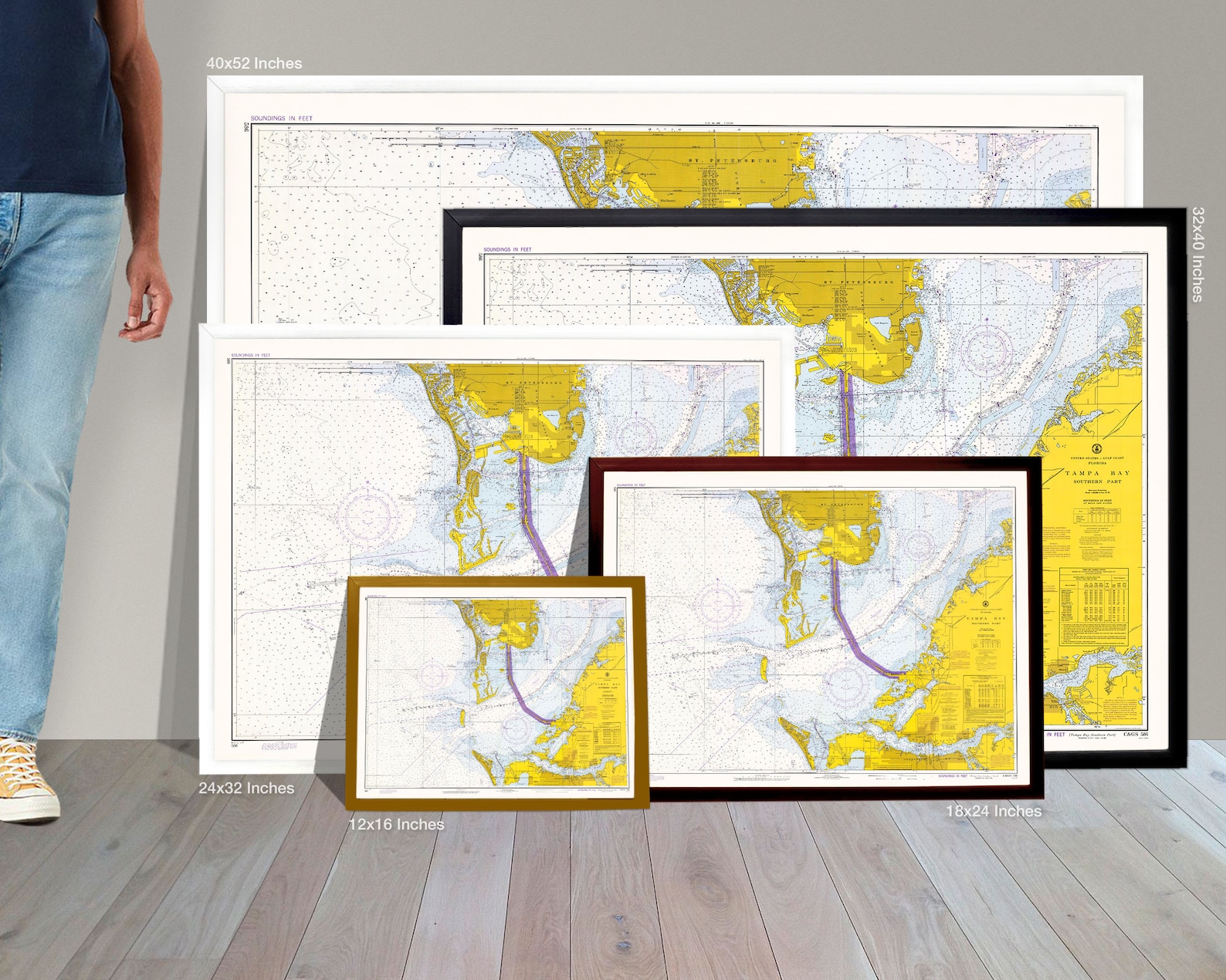 Tampa Bay [south] | Old Map of Florida | Historical Nautical Sea Chart ...