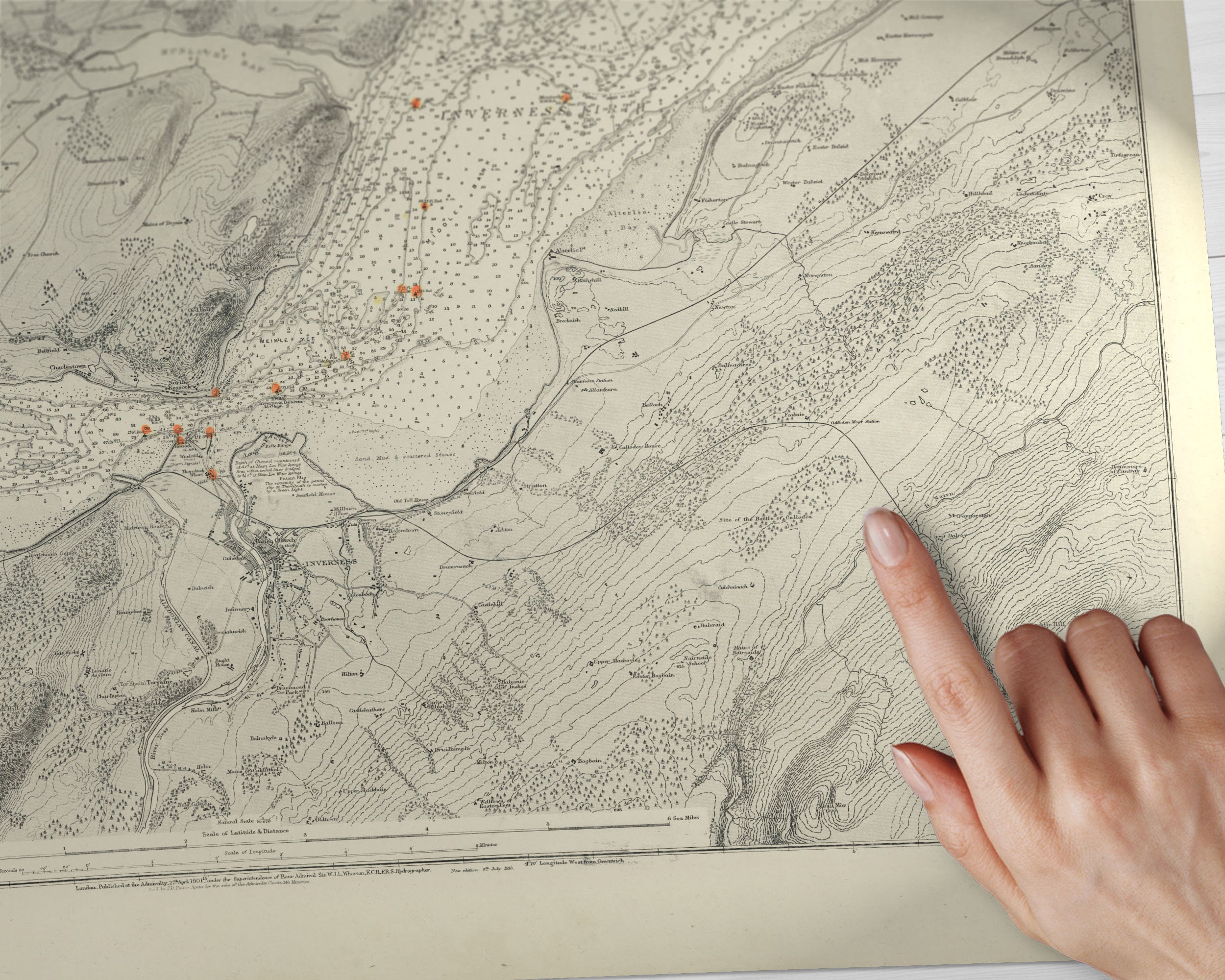 Inverness | Historic Sea Chart Print - Beauly Basin, Beauly Firth – old ...