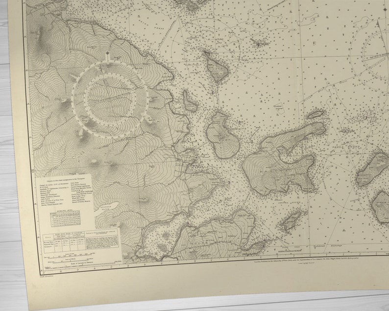 Scapa Flow Historical Maritime Sea Chart Print old Map of - Etsy