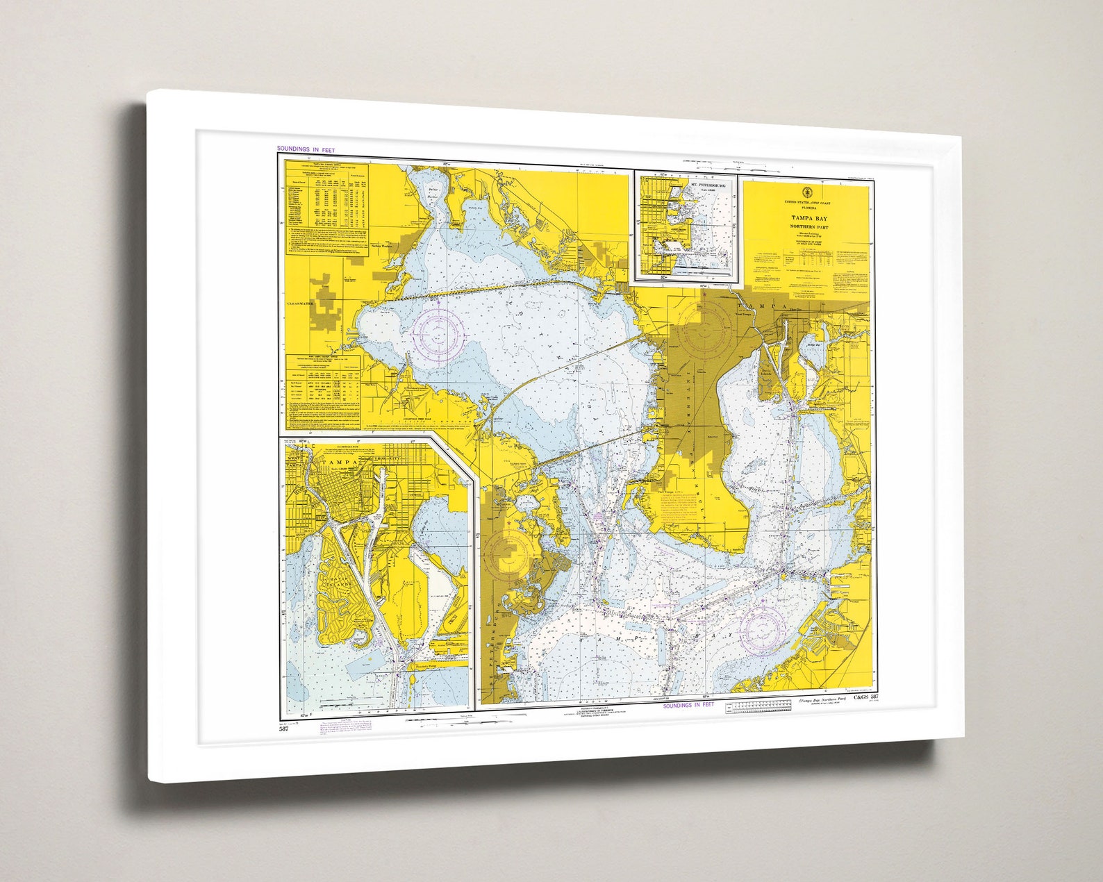 Tampa Bay [north] | Old Map of Tampa, Floria | Vintage Nautical Sea ...
