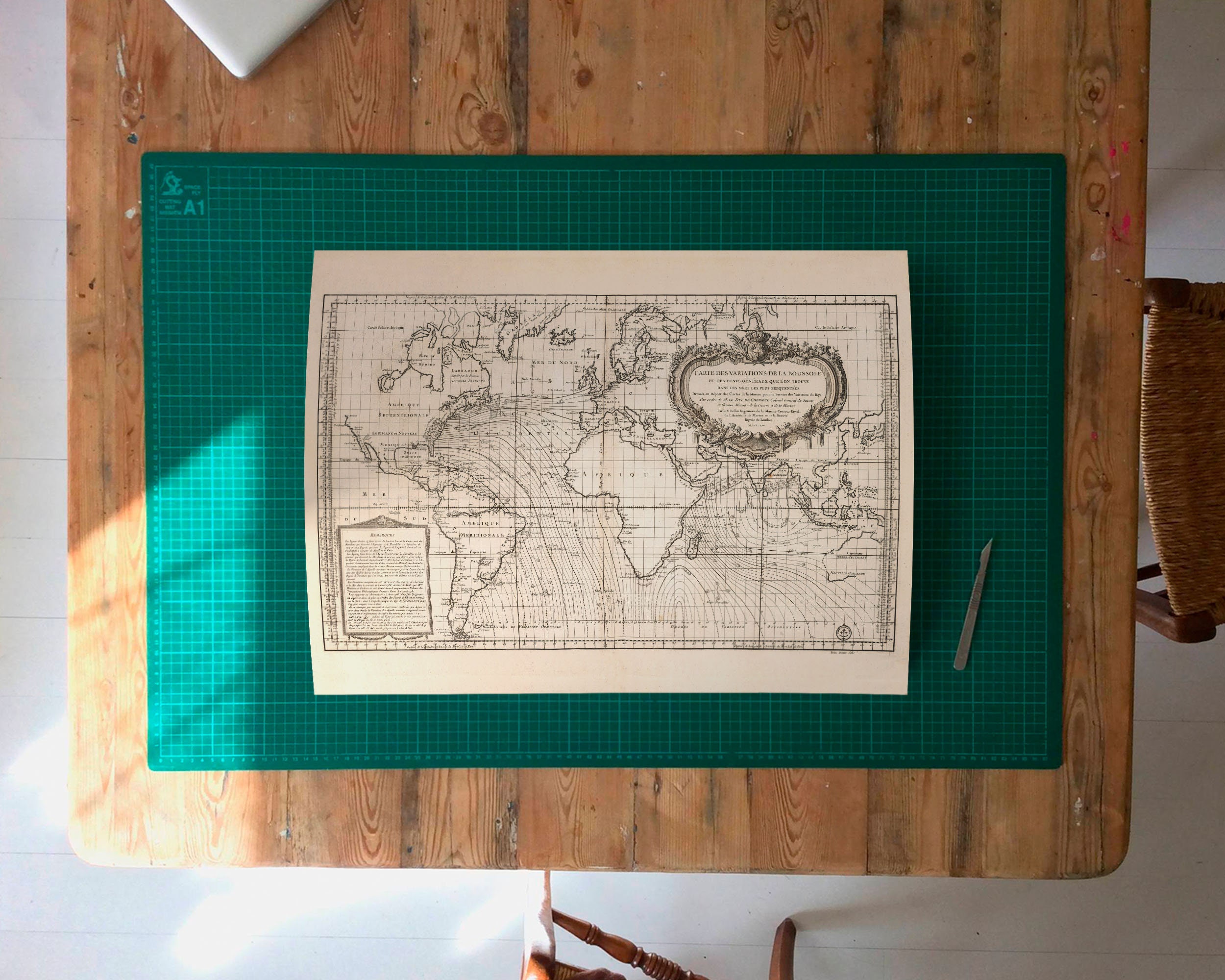 Old Sea Chart of the World | Historical Nautical Sea Atlas, Map Print ...