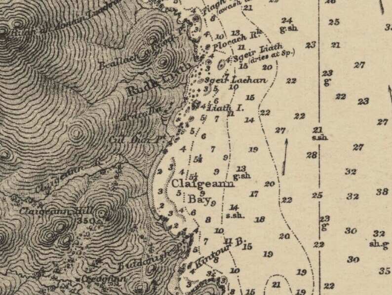Isle of Islay Old Map of Islay Print West Coast of | Etsy