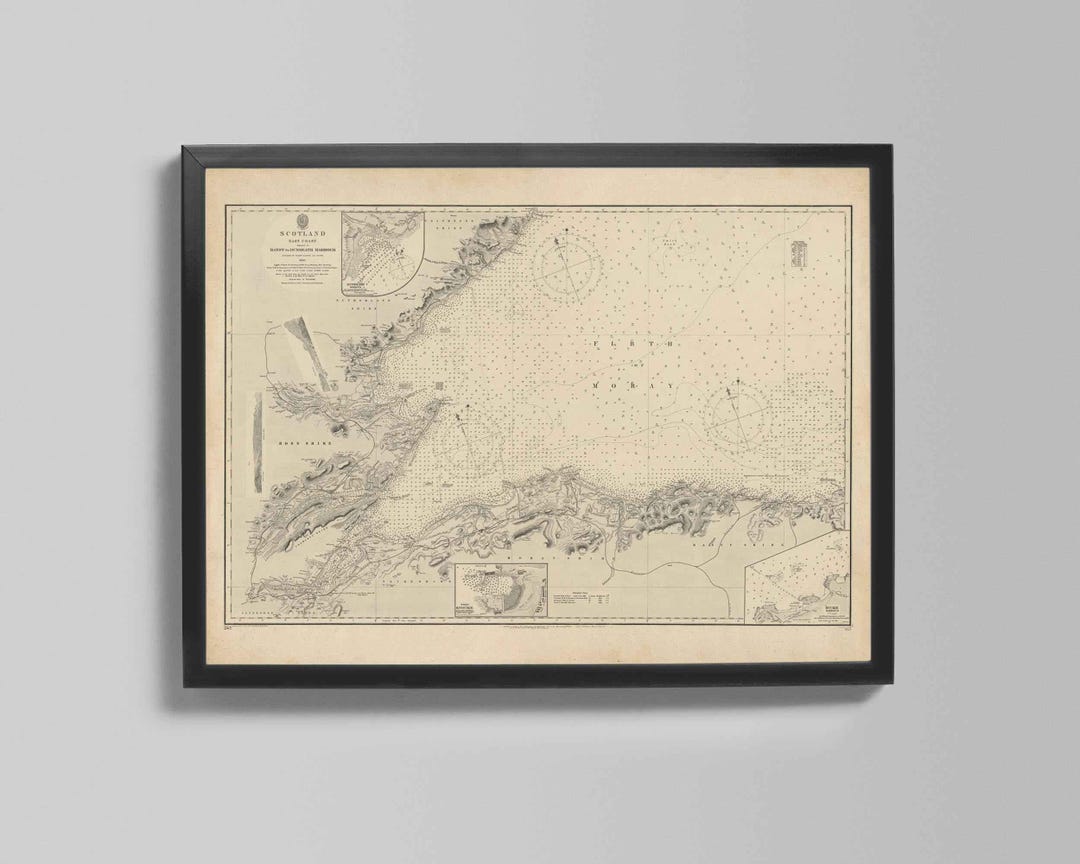 Banff to Dunbeath Harbour | Nautical Chart Number 1823 - Etsy