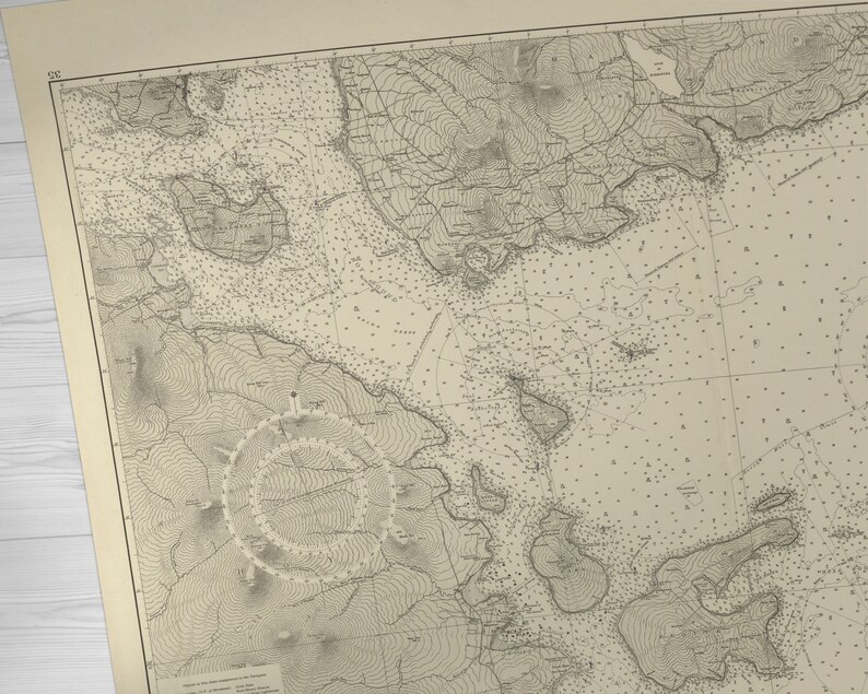 Scapa Flow Historical Maritime Sea Chart Print old Map of - Etsy