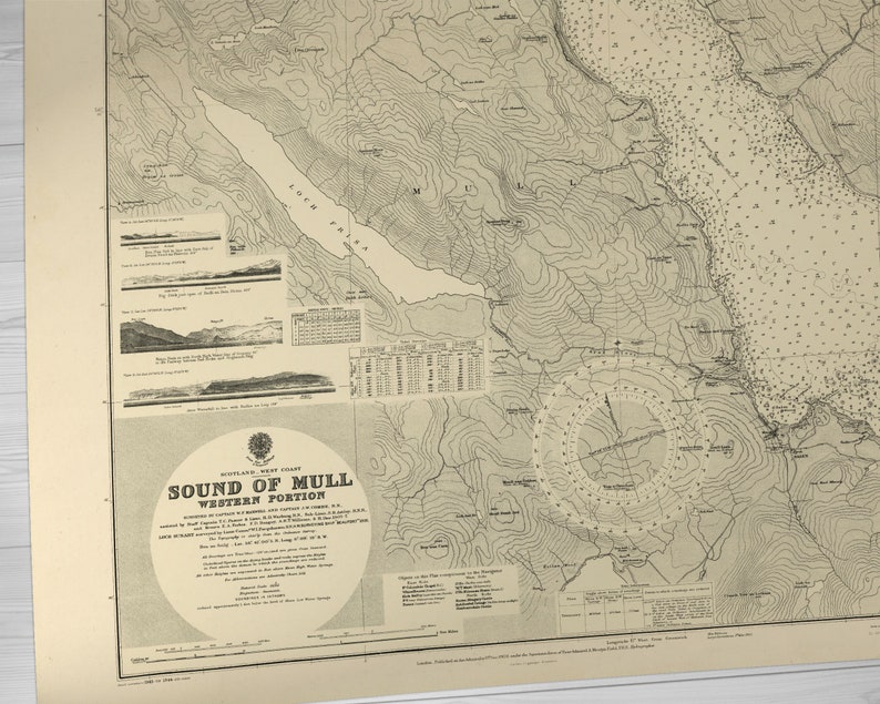 Sound of Mull | Old Map of Mull – Print – Fishnish Bay, Loch Aline ...