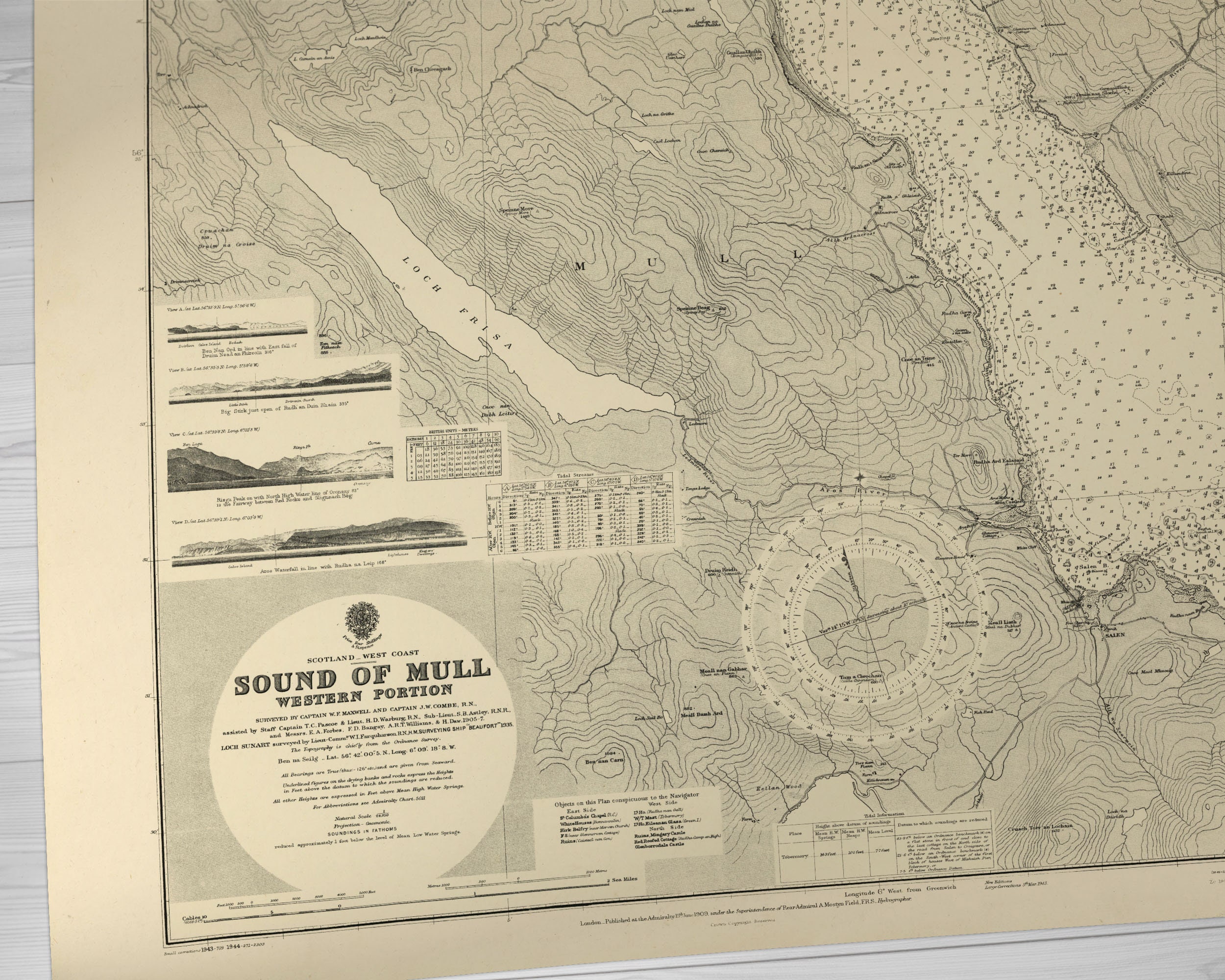 Sound of Mull | Old Map of Mull – Print – Fishnish Bay, Loch Aline ...