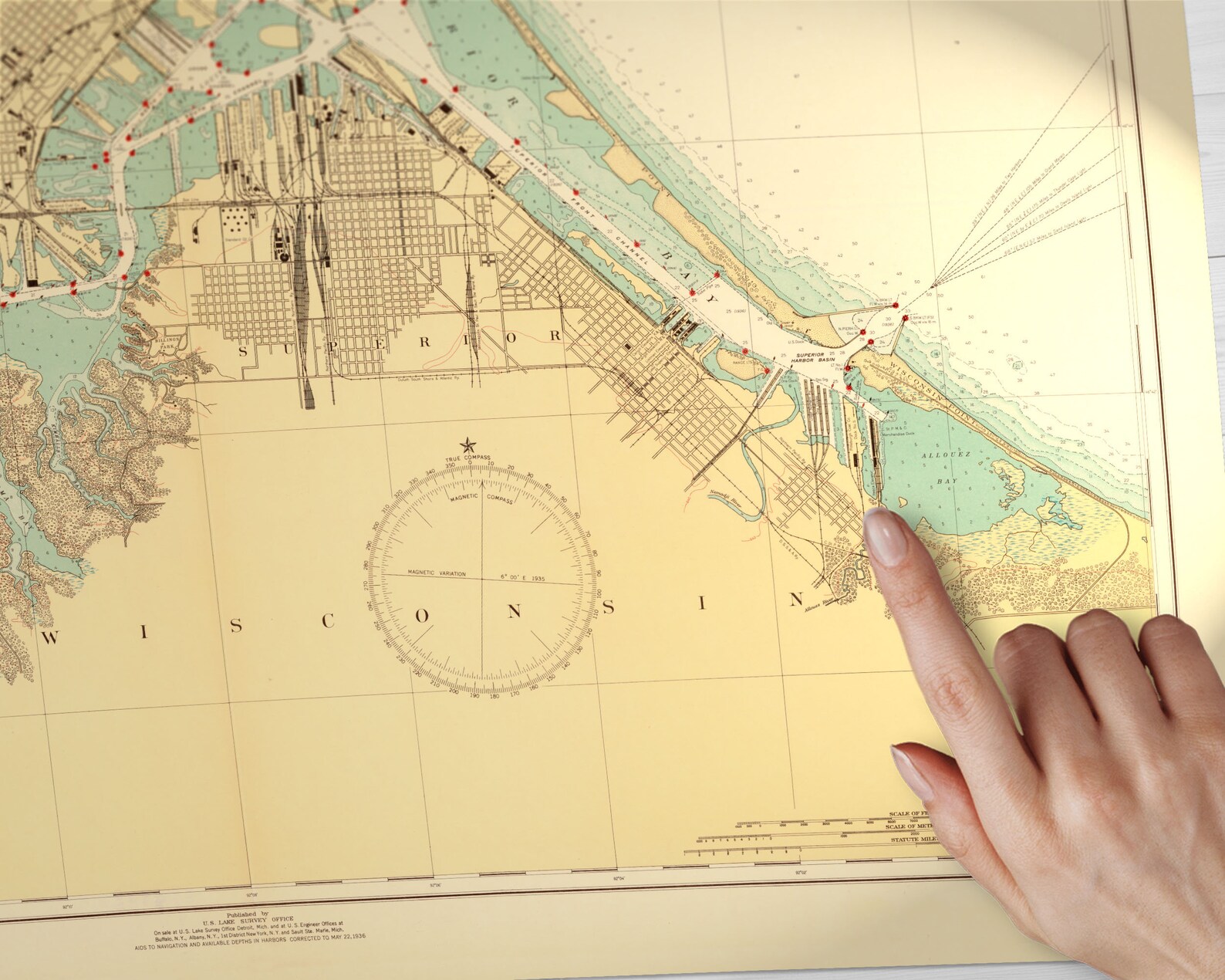 Duluth Harbor | Old Map of Duluth – Print – Minnesota Harbour, Canal ...