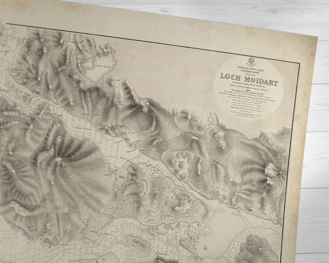 Loch Moidart Vintage Loch Chart Print Old Map of Knoydart - Etsy