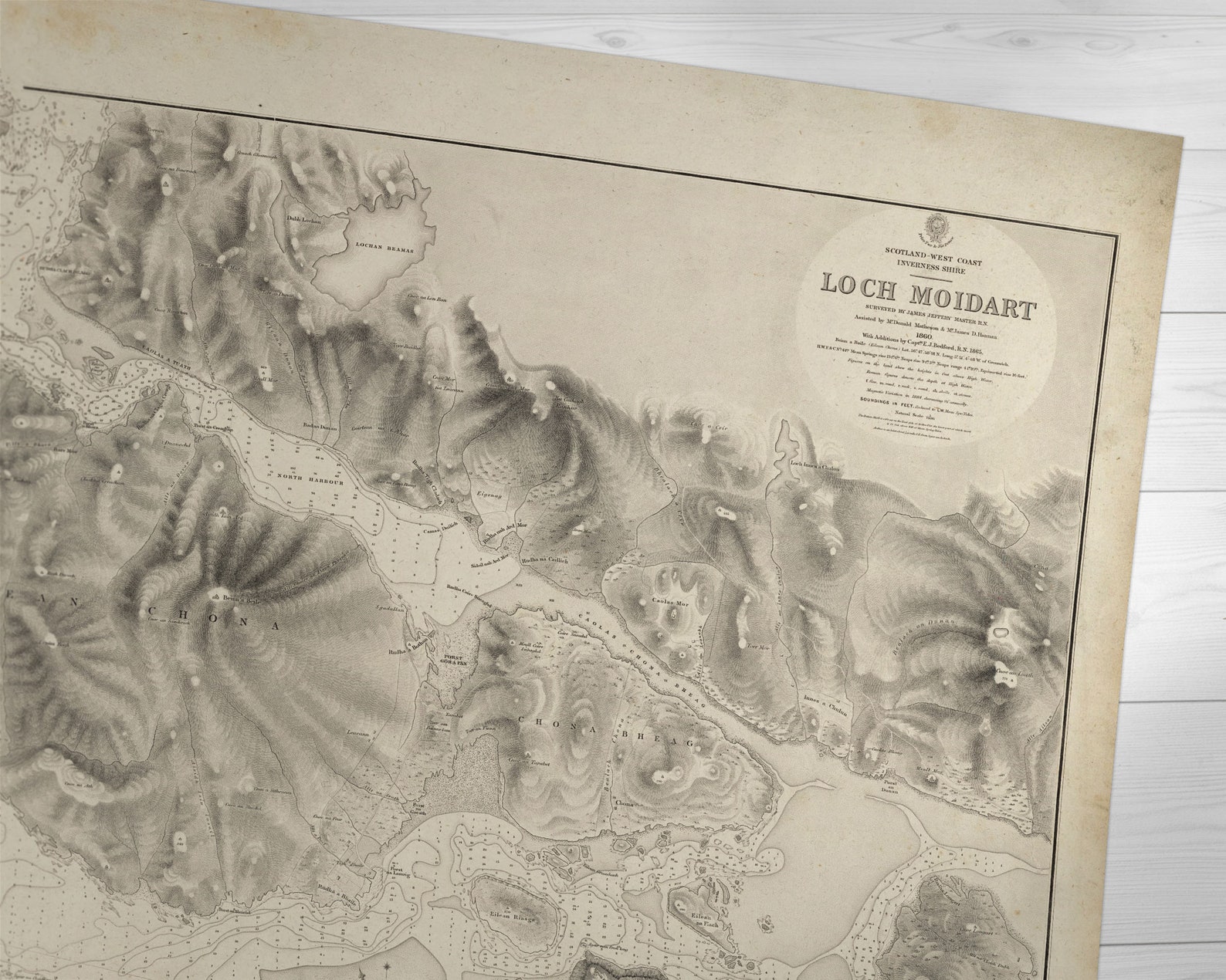 Loch Moidart | Vintage Loch Chart Print | Old Map of Knoydart ...
