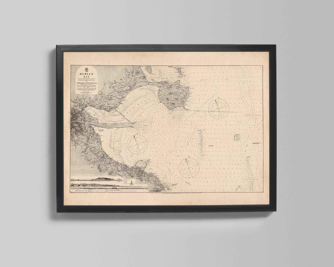 Dublin Bay | Nautical Chart Number 1415 - Etsy