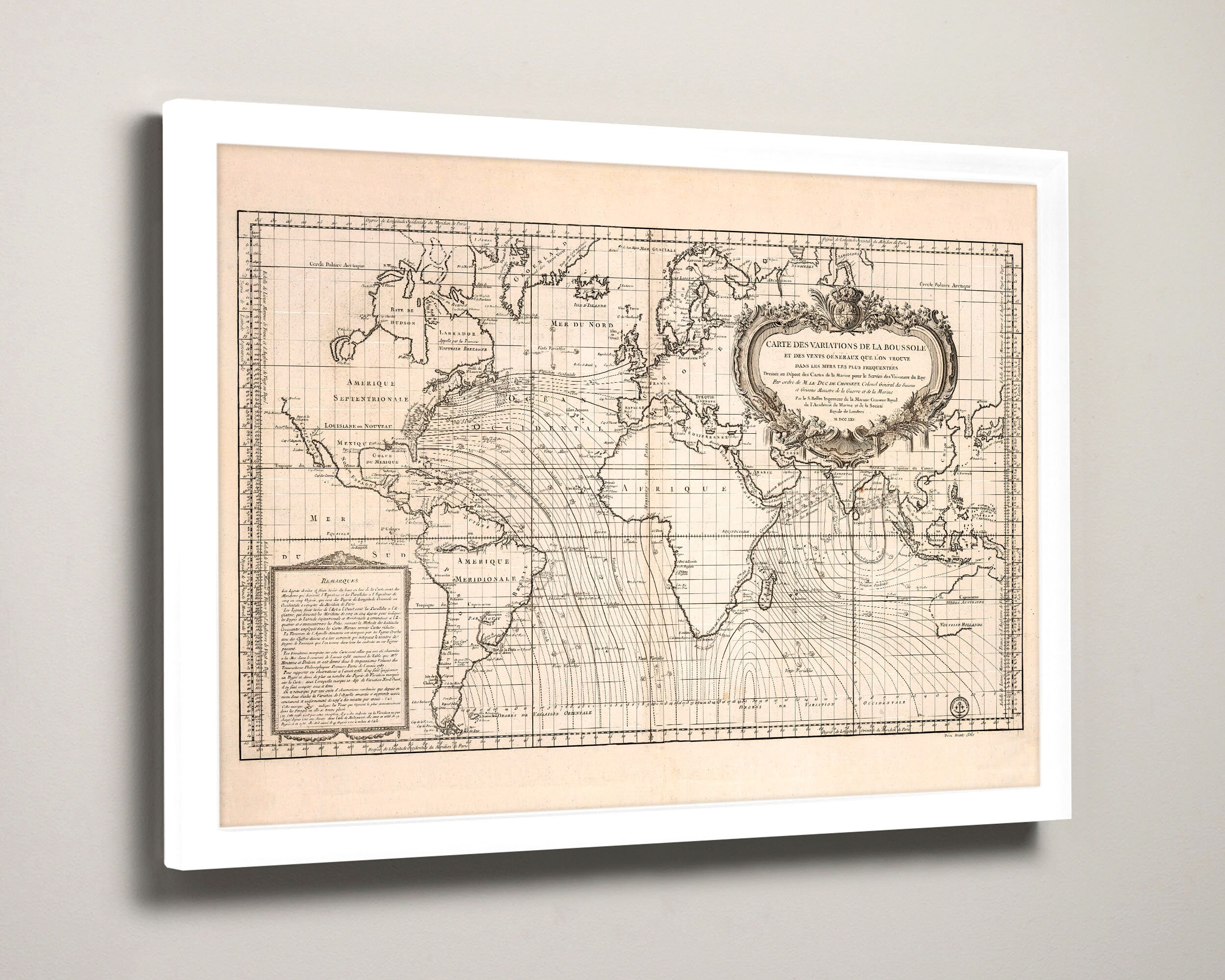 Old Sea Chart of the World | Historical Nautical Sea Atlas, Map Print ...