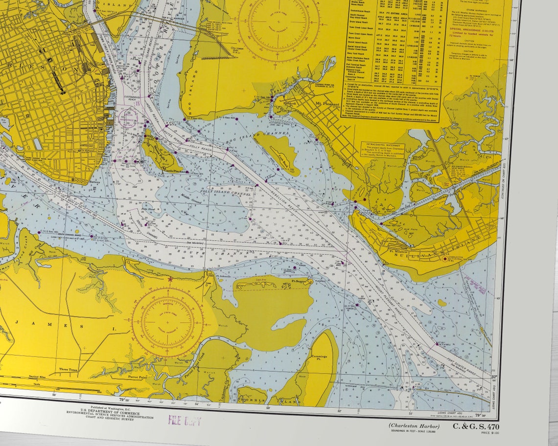 Charleston, South Carolina | Old Map of Charleston – Print – Charleston ...