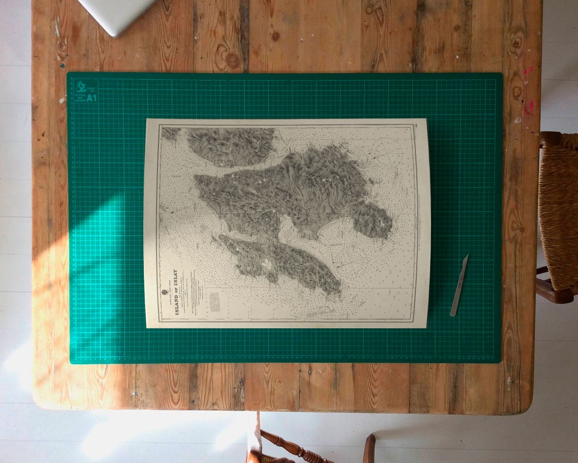 Isle of Islay | Old Map of Islay – Print – west Coast of Scotland ...