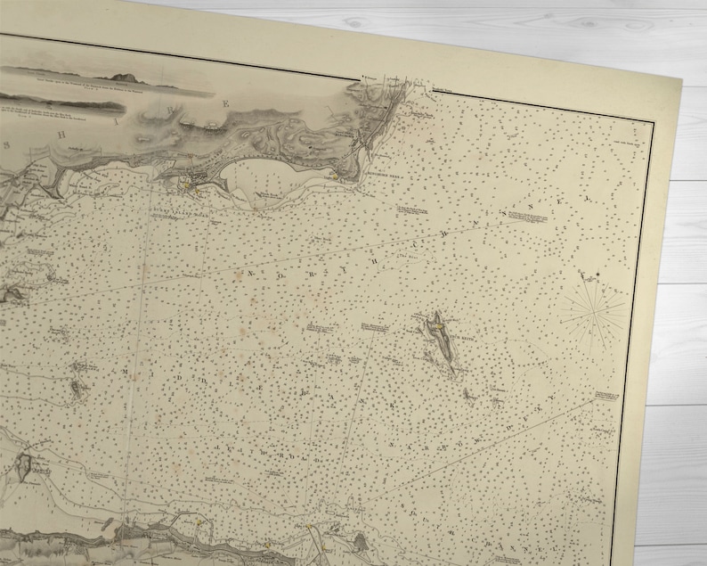 Firth of Forth | Historical Maritime Sea Chart Print - Old Map of ...