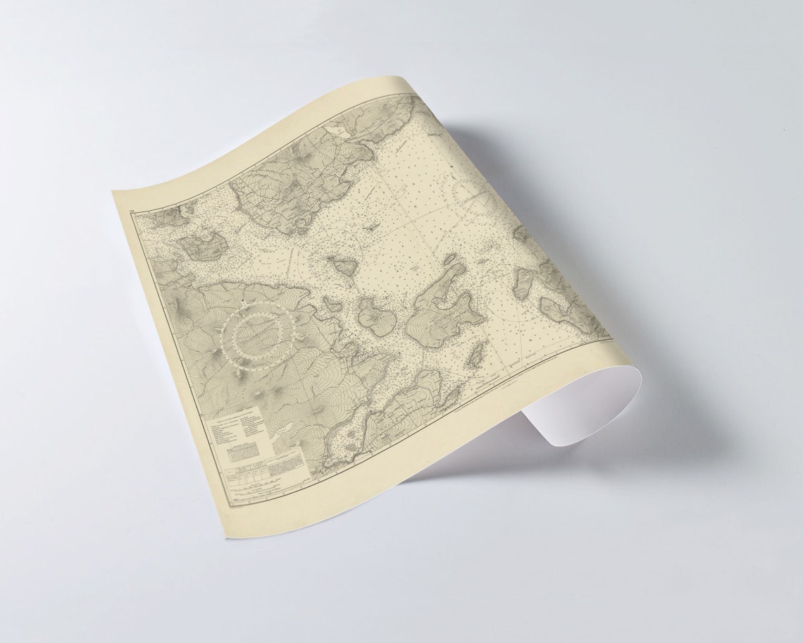 Scapa Flow Historical Maritime Sea Chart Print old Map of - Etsy