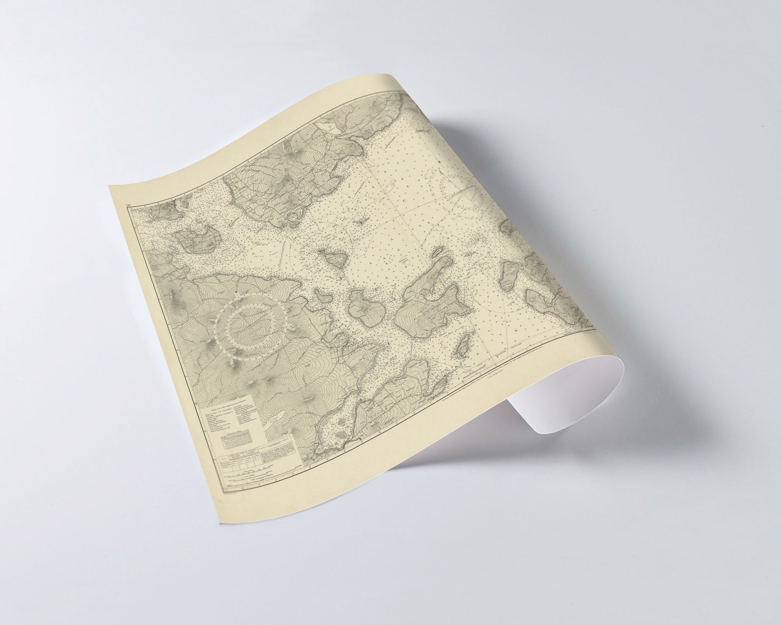 Scapa Flow Historical Maritime Sea Chart Print old Map of - Etsy