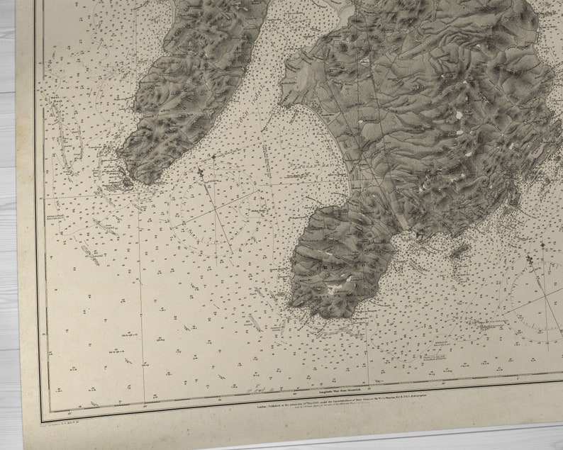 Isle of Islay | Old Map of Islay – Print – west Coast of Scotland ...