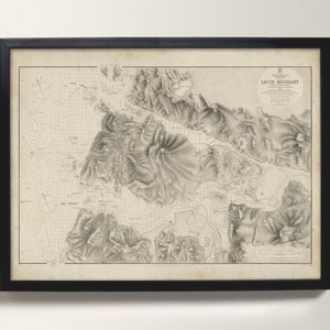 Loch Moidart | Vintage Loch Chart Print | Old Map of Knoydart ...