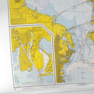 Tampa Bay [north] | Old Map of Tampa, Floria | Vintage Nautical Sea ...