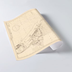 Buffalo Harbor | Vintage Nautical Sea Chart Print - Buffalo, NY, New ...