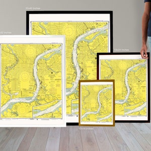 Philadelphia Harbor | Old Map of Philadelphia – antique Nautical Map ...