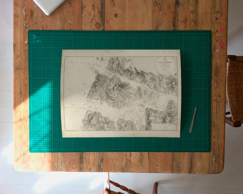 Loch Moidart | Vintage Loch Chart Print | Old Map of Knoydart ...