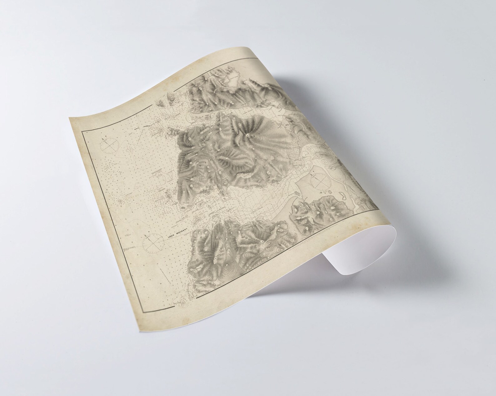 Loch Moidart | Vintage Loch Chart Print | Old Map of Knoydart ...