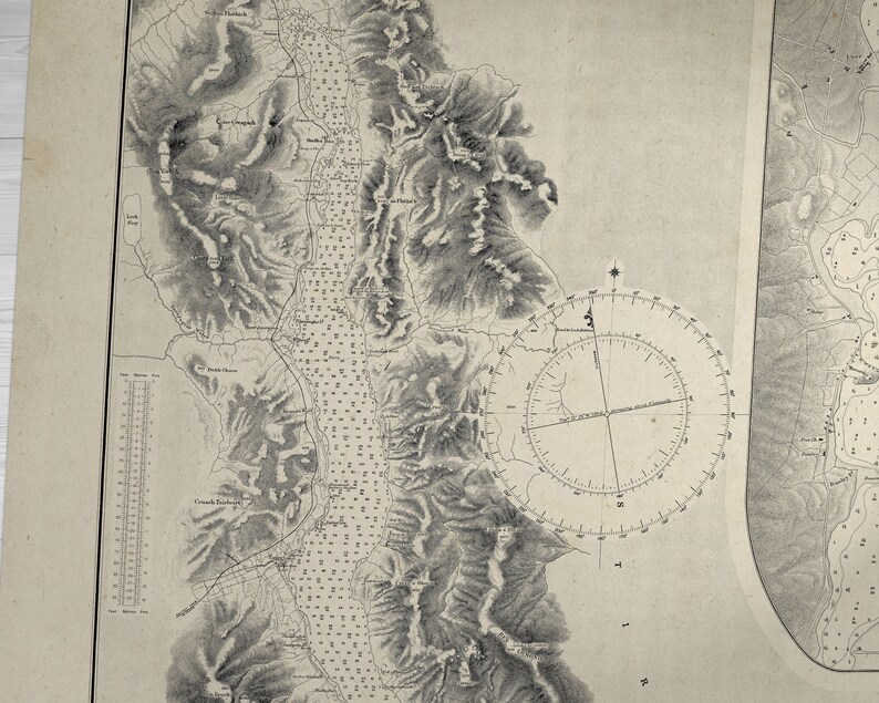 Loch Lomond Scotland Map Print: Antique Nautical Chart Wall Art - Etsy
