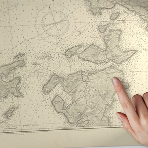 Scapa Flow | Historical Maritime Sea Chart Print – old Map of Shetland ...