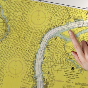 Philadelphia Harbor | Old Map of Philadelphia – antique Nautical Map ...