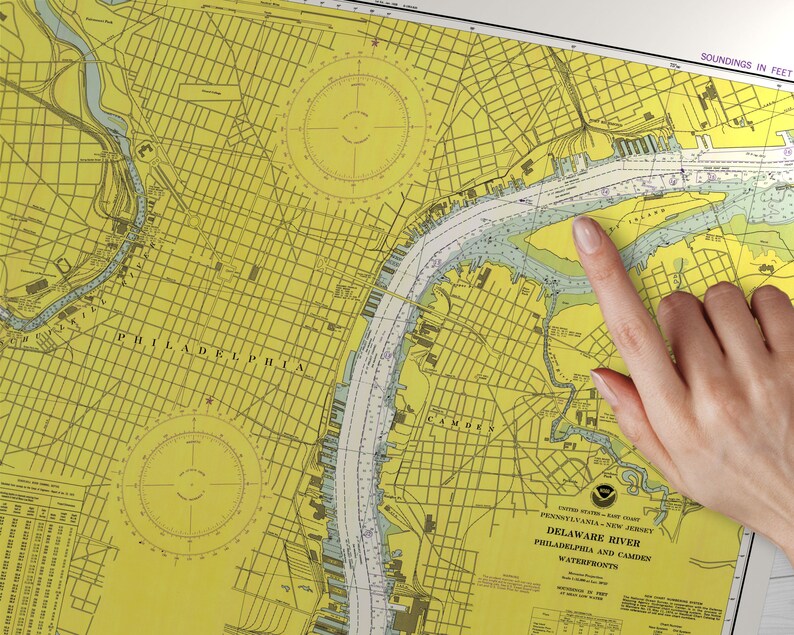 Philadelphia Harbor Old Map of Philadelphia antique - Etsy