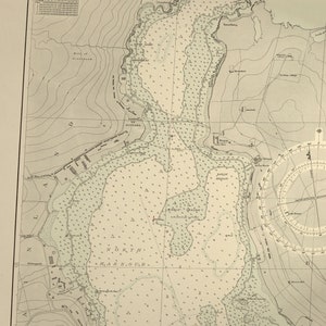 Lerwick Harbour | Vintage Nautical Sea Chart Print – old Map of Lerwick ...