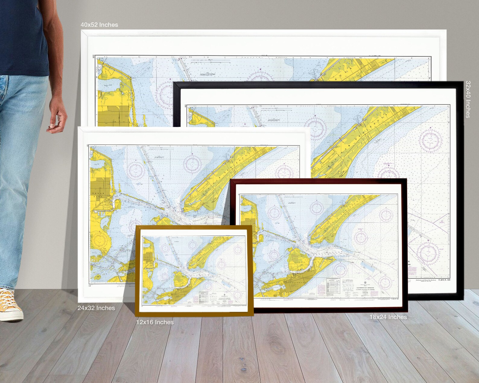 Texas City Port, USA | Old Map of Texas City | Vintage Nautical Sea ...