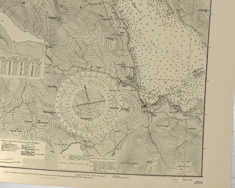 Sound of Mull | Old Map of Mull – Print – Fishnish Bay, Loch Aline ...