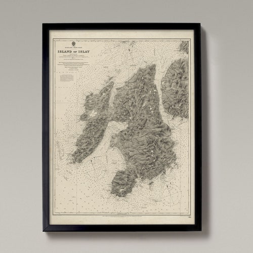 Isle of Islay Old Map of Islay Print west Coast of - Etsy