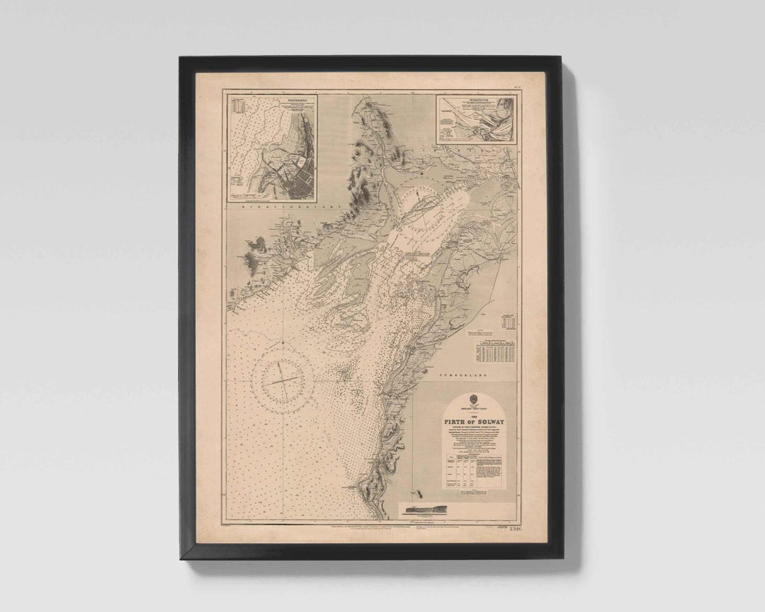 Firth of Solway | Nautical Chart Number 1346 - Etsy