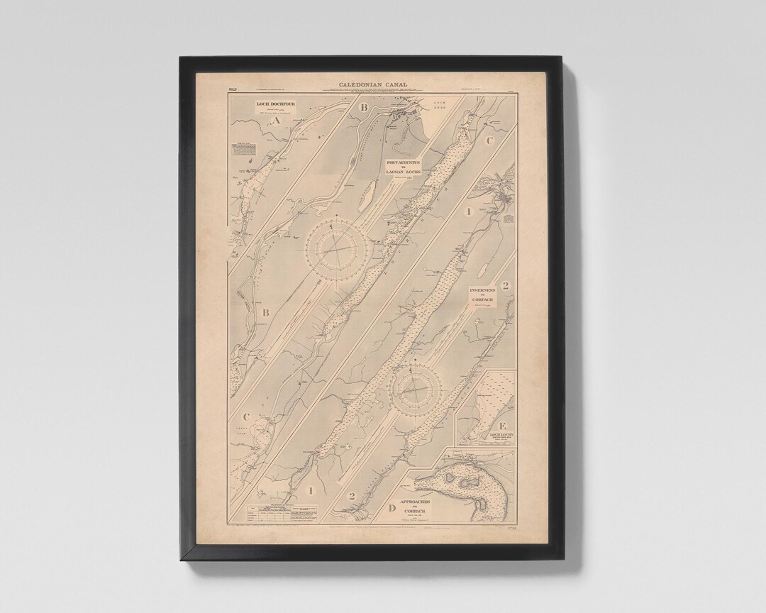 Caledonian Canal | Chart Number 1791 - Etsy
