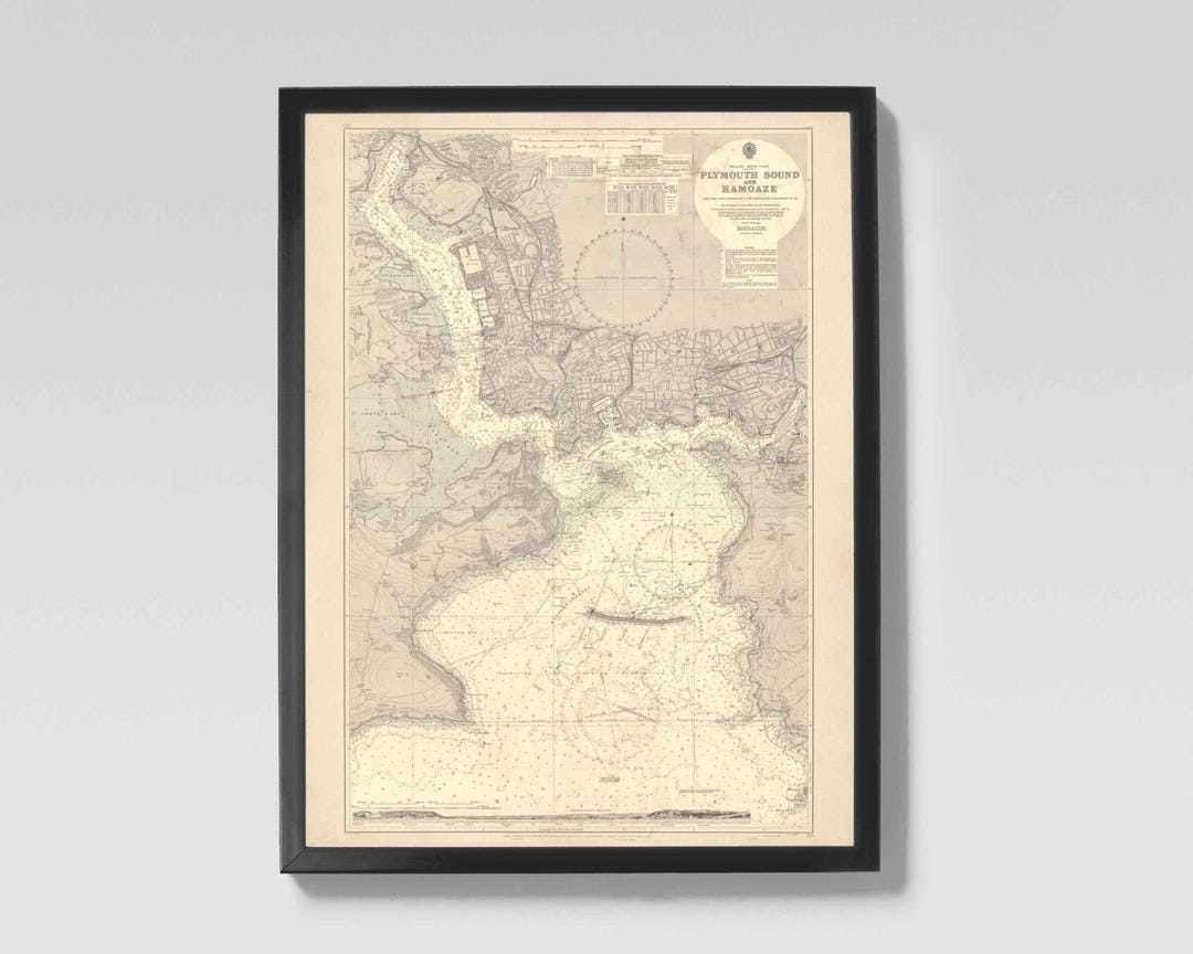 Plymouth | Nautical Chart Number 30 - Etsy