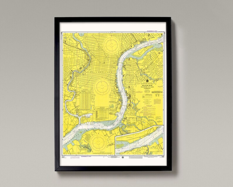 Philadelphia Harbor Old Map of Philadelphia antique - Etsy