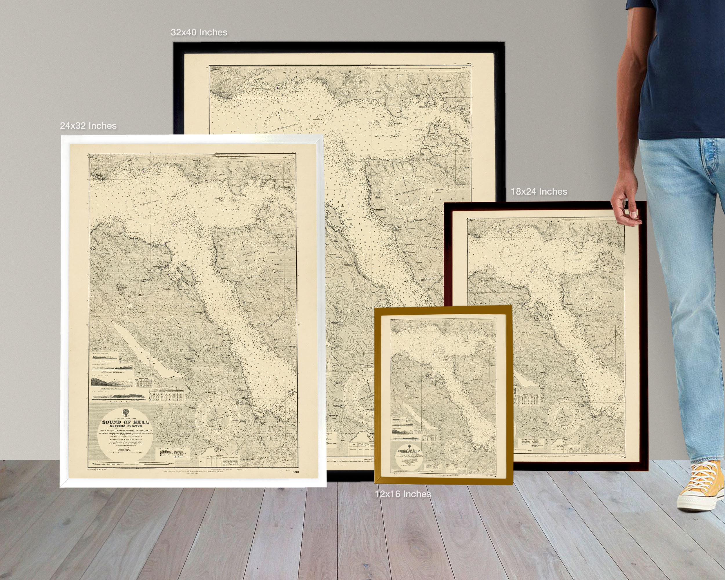 Sound of Mull | Old Map of Mull – Print – Fishnish Bay, Loch Aline ...