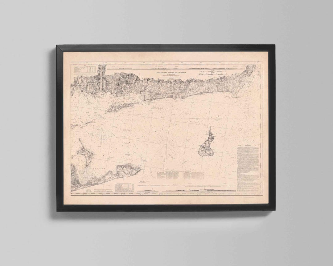 Eastern Long Island Sound | Sailing Chart - Etsy