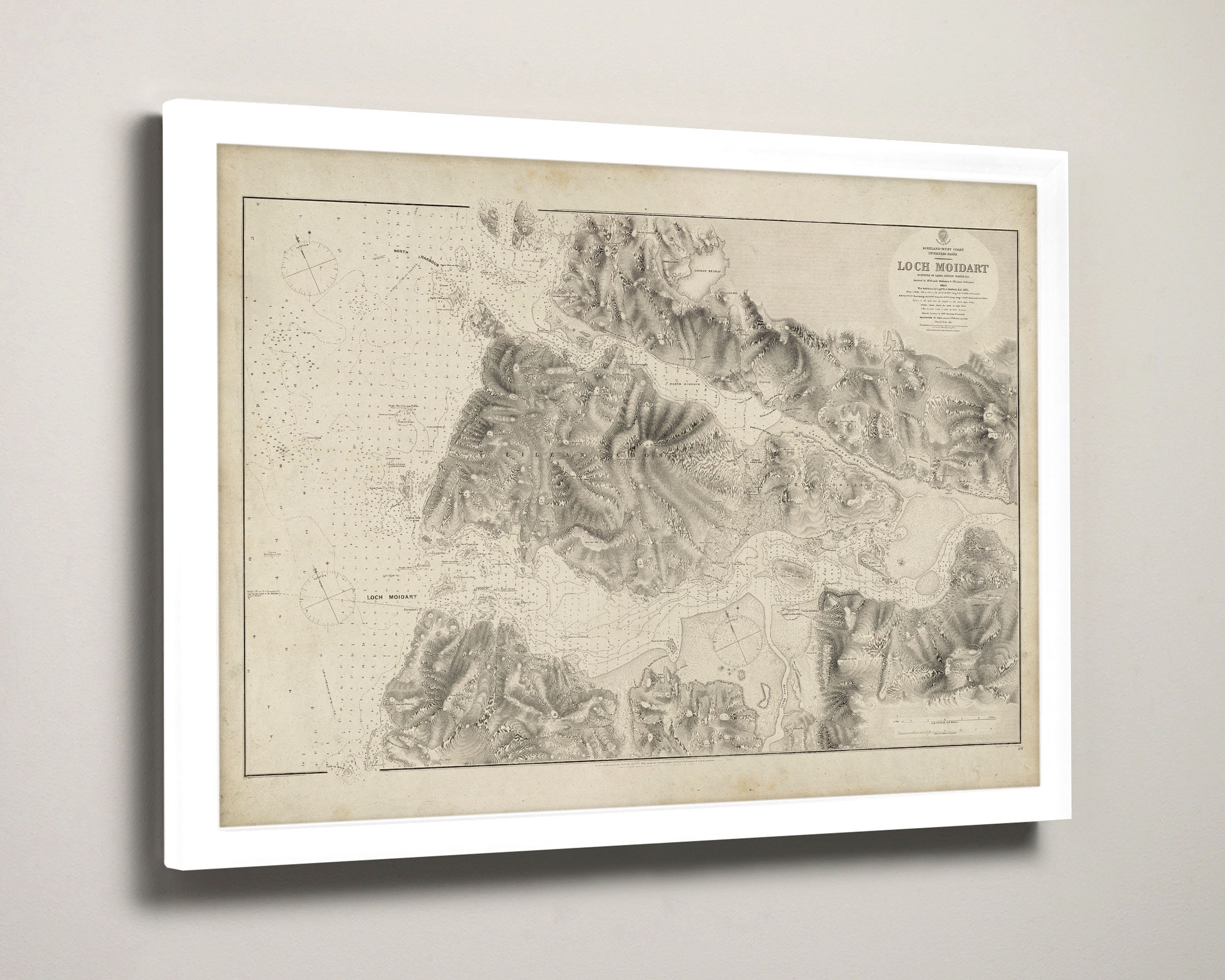 Loch Moidart | Vintage Loch Chart Print | Old Map of Knoydart ...