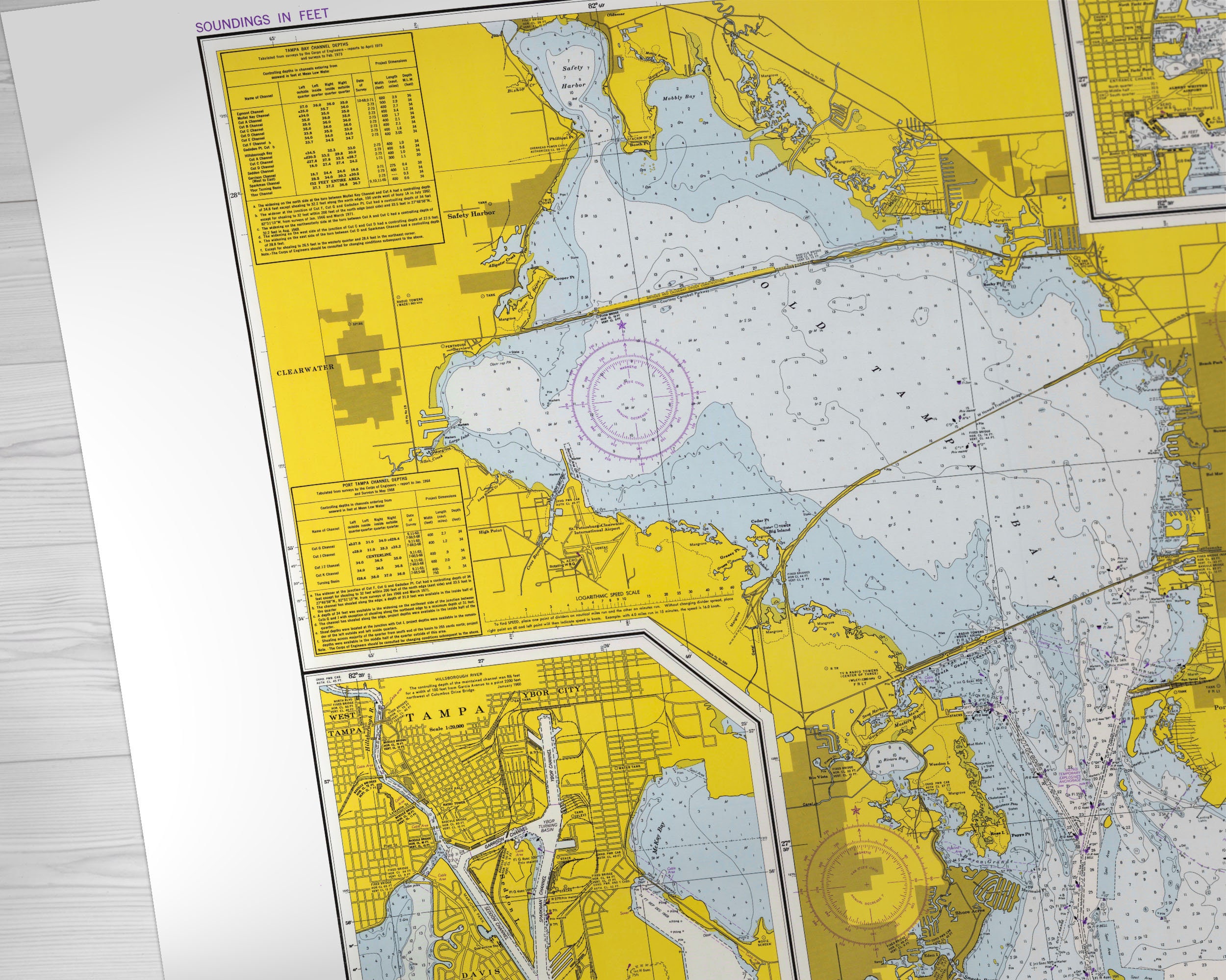 Tampa Bay [north] | Old Map of Tampa, Floria | Vintage Nautical Sea ...