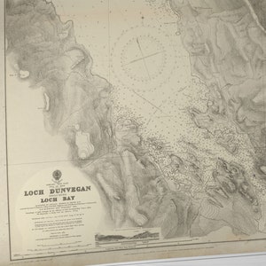 Loch Dunvegan, Isle of Skye Includes Loch Bay | Antique Map of Scottish ...