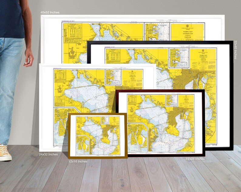 Tampa Bay [north] | Old Map of Tampa, Floria | Vintage Nautical Sea ...