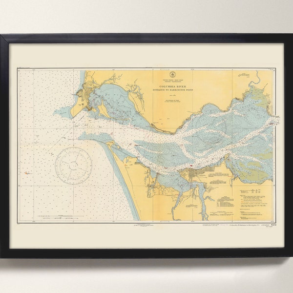 Map of Oregon Sea - Etsy