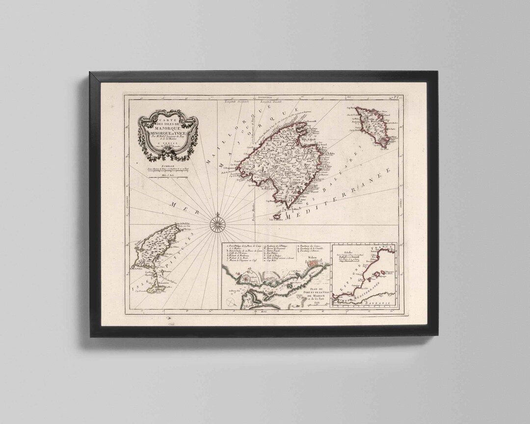 Ibiza, Majorca and Menorca | Sailing Chart - Etsy